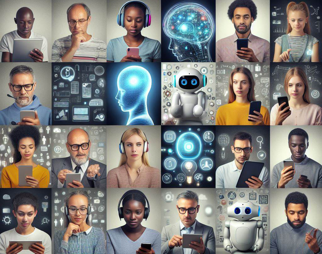 Numerous images of what AI might look like as generated by AI.